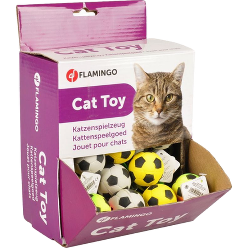 Flamingo Katteleke Fotball Mix 4 cm | Dyrekassen