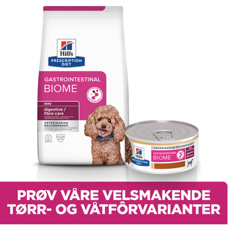 Hill's Prescription Diet Dog GI Biome Mini | Dyrekassen