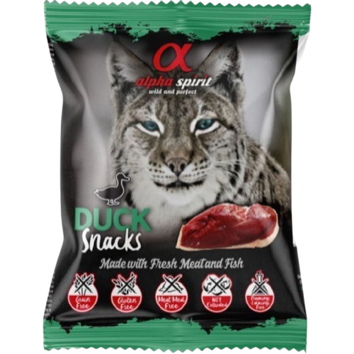 ALPHA SPIRIT Cat Duck Snack Kattgodis 50 g | Dyrekassen