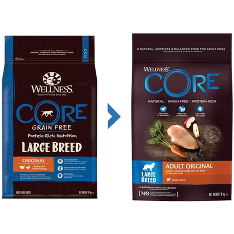 CORE Petfood Dog Adult Original Large Breed Kylling Tørr 10 kg | Dyrekassen